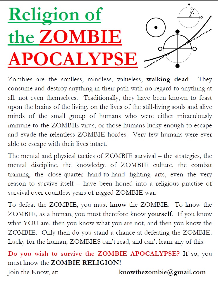 Religion for zombie apocalypse | Climate of Sophistry